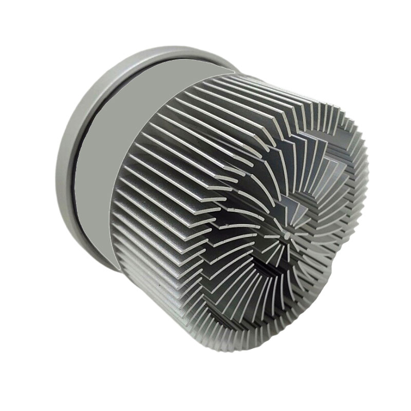 Large Round Aluminum Cold Forging Heat Sink Cooling Fins - Kingka